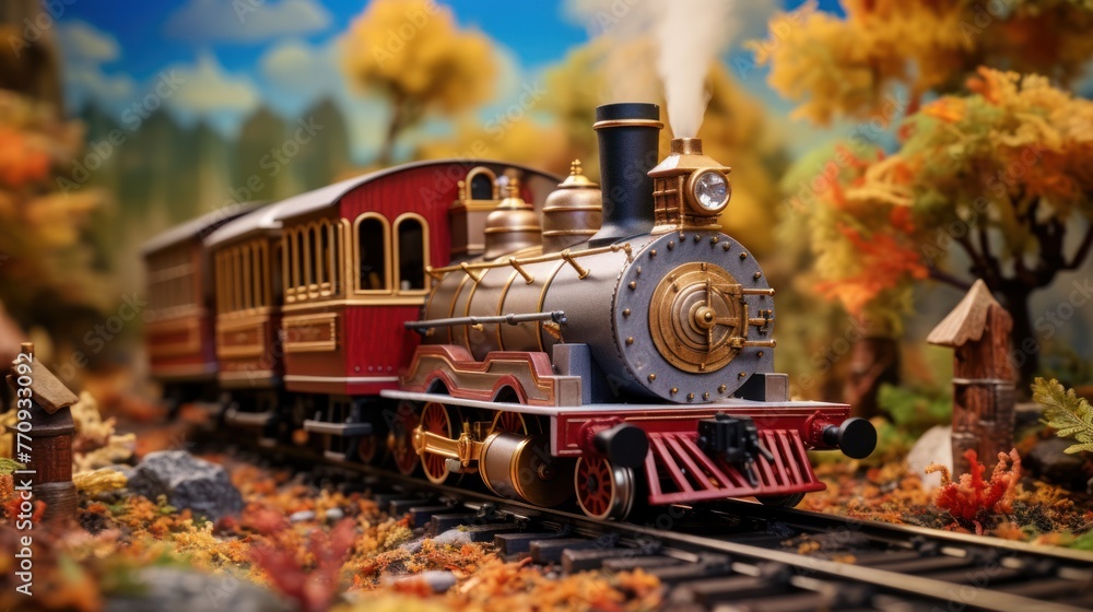 Step into a world of imagination with this toy model railroad ...