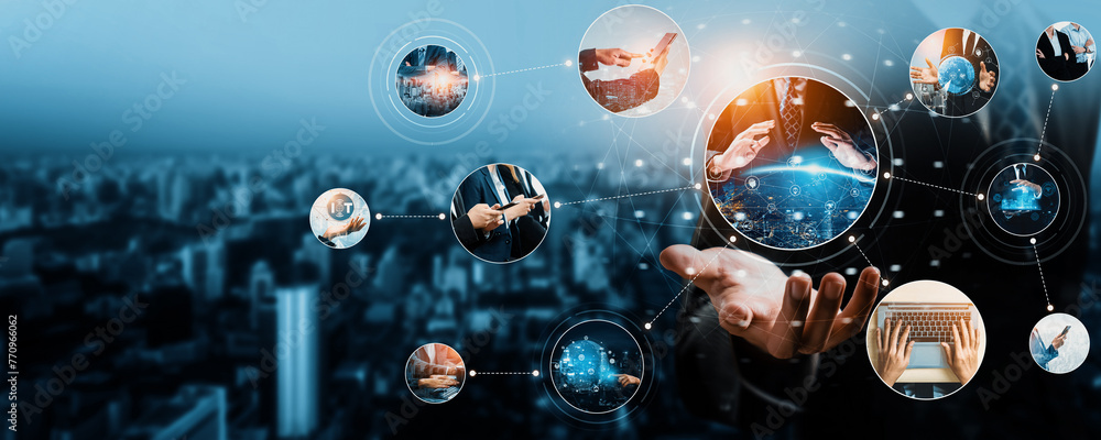 Communication technology , smart connection IOT and people network ...