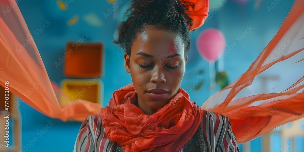 An Aboriginal Australian woman at a daycare shows signs of social ...