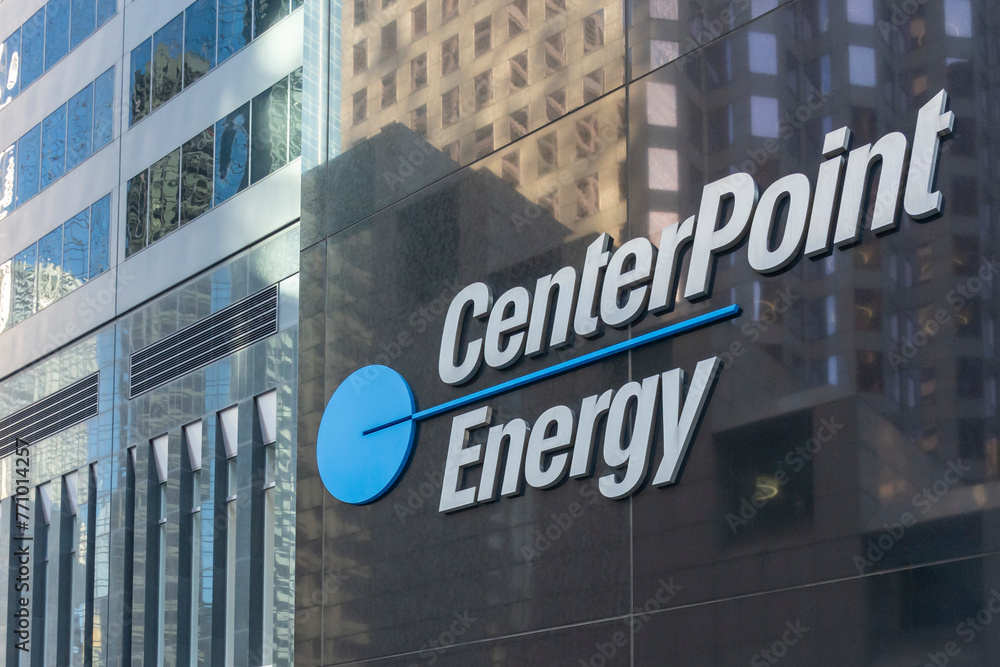 Houston, Texas, USA - February 27, 2022: CenterPoint Energy sign ...