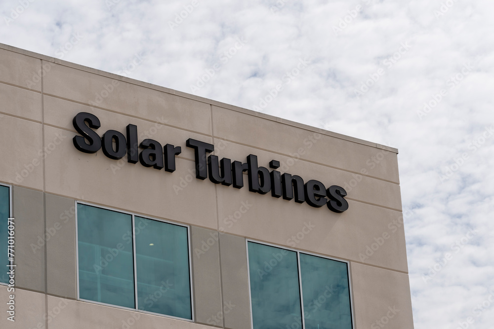 Houston, Texas, USA - March 2, 2022: Solar Turbines sign on its office ...