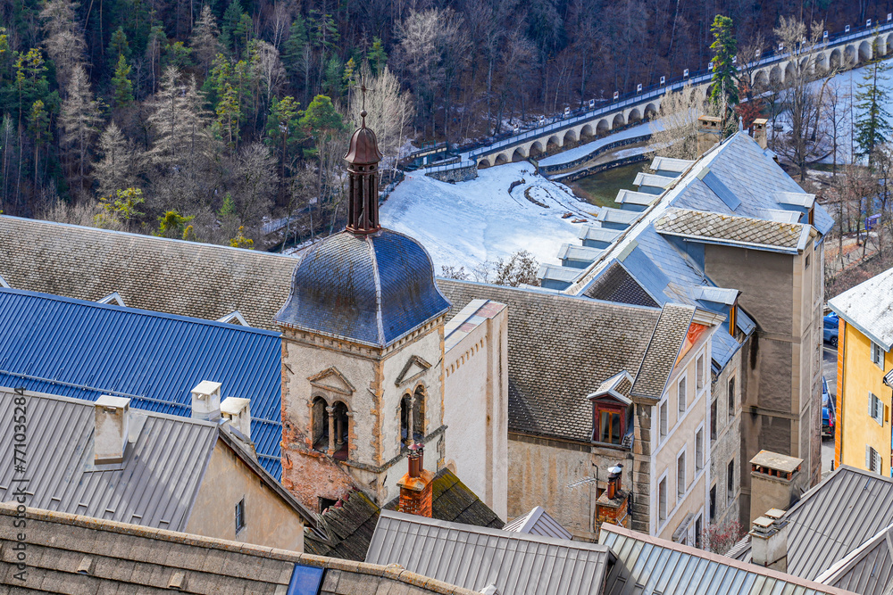 Church of Cordeliers in the walled city of Briançon built by Vauban in ...
