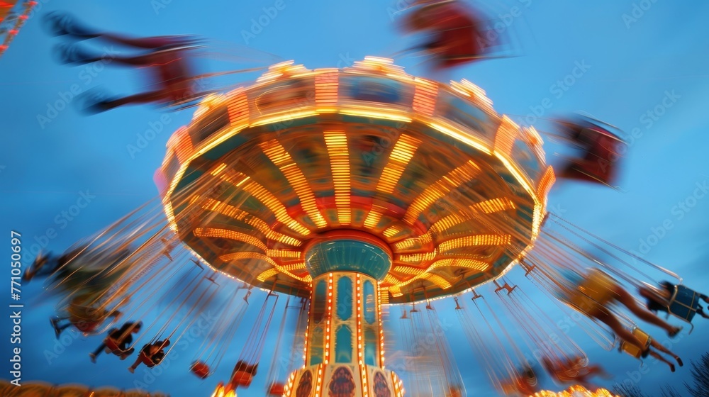Blurred Carnival Rides Detailed photographs of carnival rides in motion ...