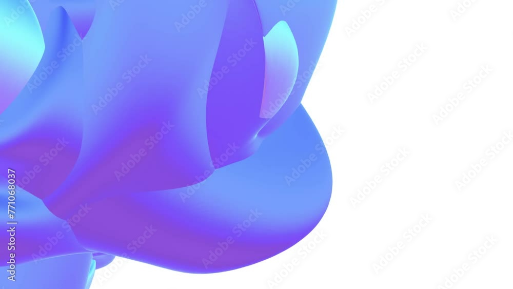 Abstract blue and purple futuristic sphere in iridescent fantasy colors ...