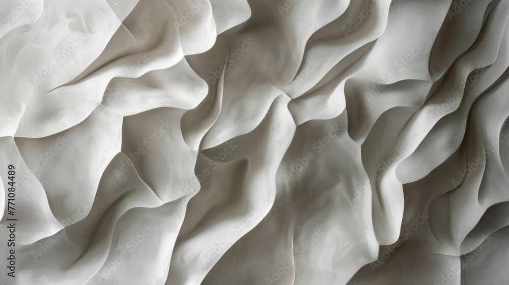 Modern white 3D wall texture with flowing undulating pattern. Elegant ...