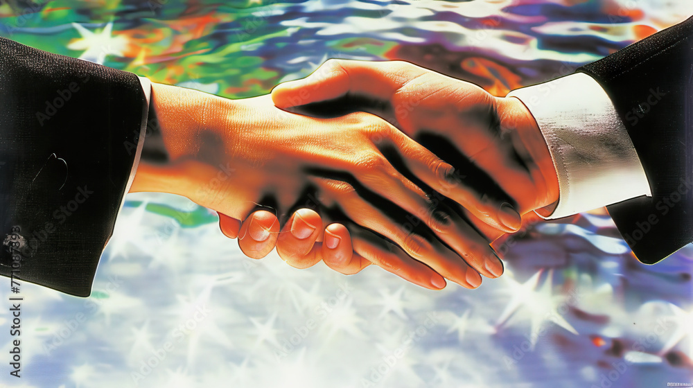 Azure Accord: Two hands reaching out for a handshake, signifying ...