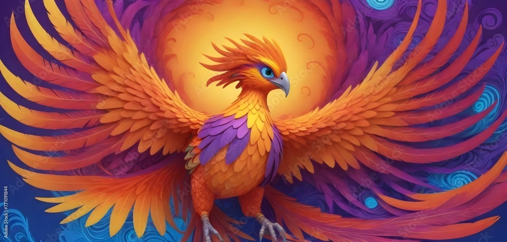 Fire burning Phoenix Bird. phoenix in fire, phoenix rising, fiery bird ...