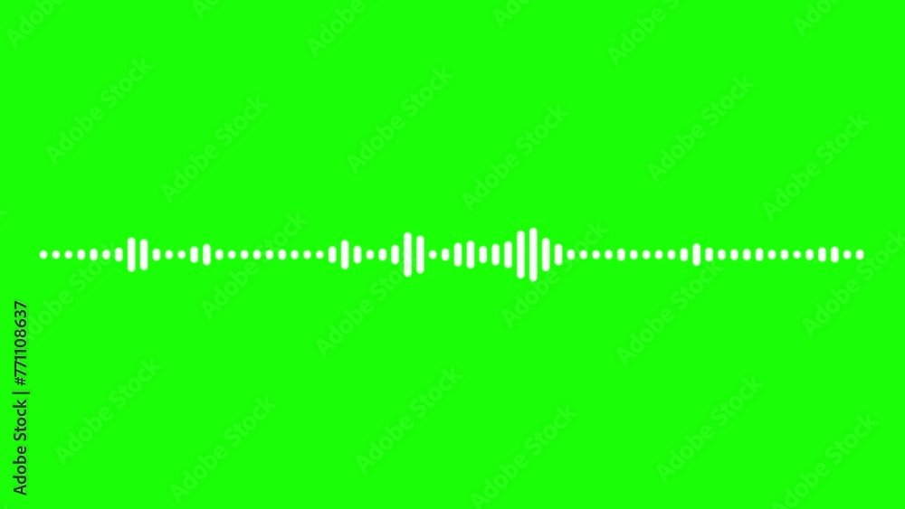 Sound Vibrations Animation, Audio Reaction Green Screen, White bars ...