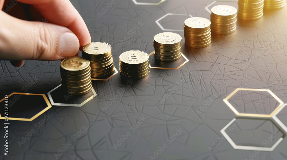 Title: "Hexagonal Wealth" Art Description: This artwork showcases a ...