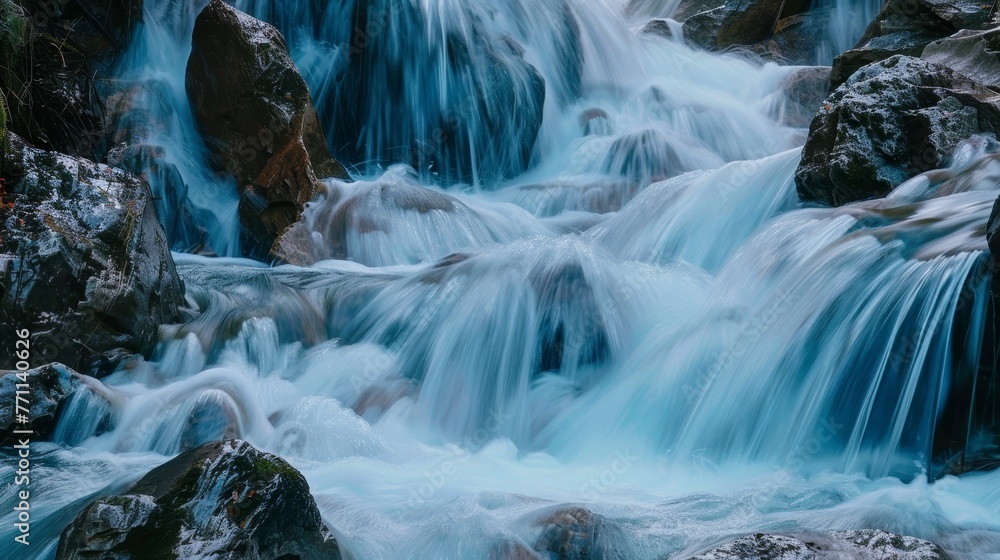 River Flow Professional captures of flowing rivers or waterfalls using long exposures to blur ...