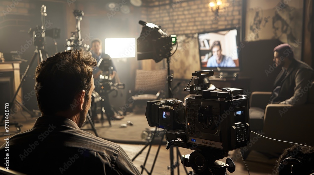 TV Show Scriptwriting Sessions Cinematic shots of TV show scriptwriting ...