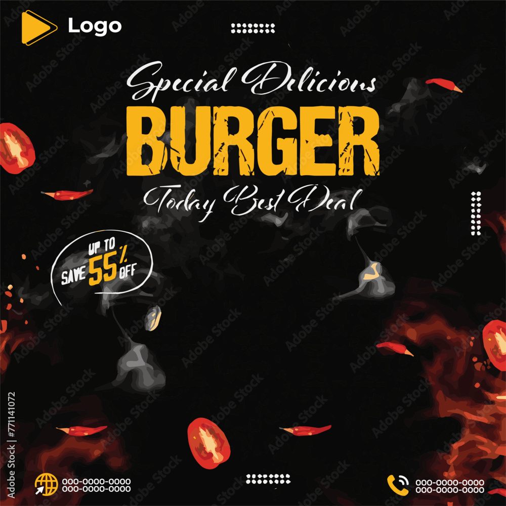 Delicious burger advertisement for a burger called grilled cheese ...