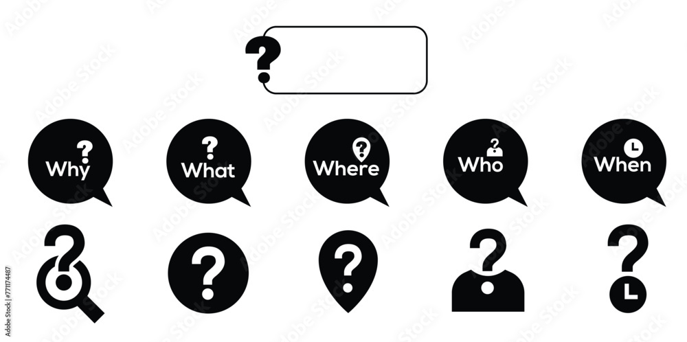 Exploring Questions: Icons for Curiosity and Inquiry. Delve into the ...