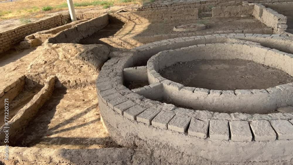 The ancient city of Sarazm in Tajikistan. The oldest settlement of the ...