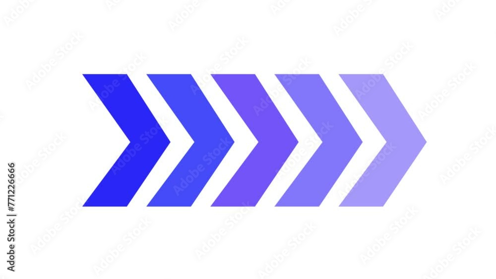 Right-directional blue arrow loop animation. Animated arrows for the ...