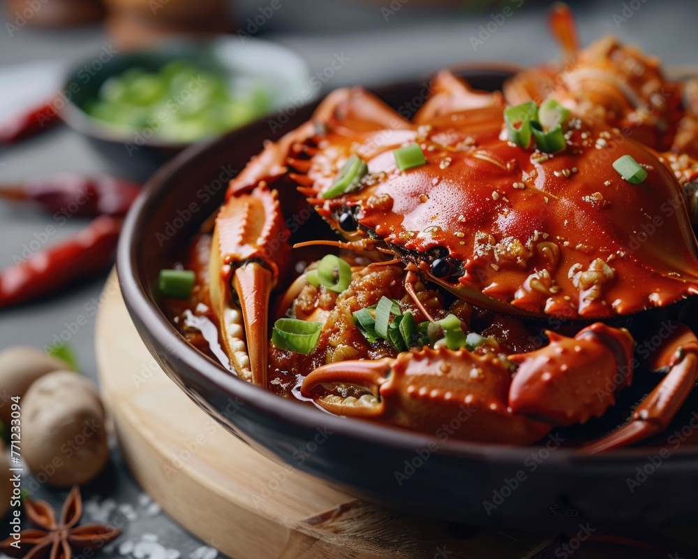 Singaporean Chili Crab, a tantalizing dish where sweet, spicy, and ...