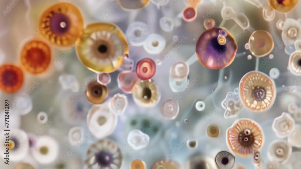 A colorful image revealing the diverse shapes and sizes of conidia ...