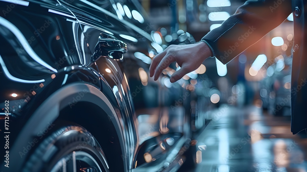 The symbol of the safety guarantee is the hand of a business class ...