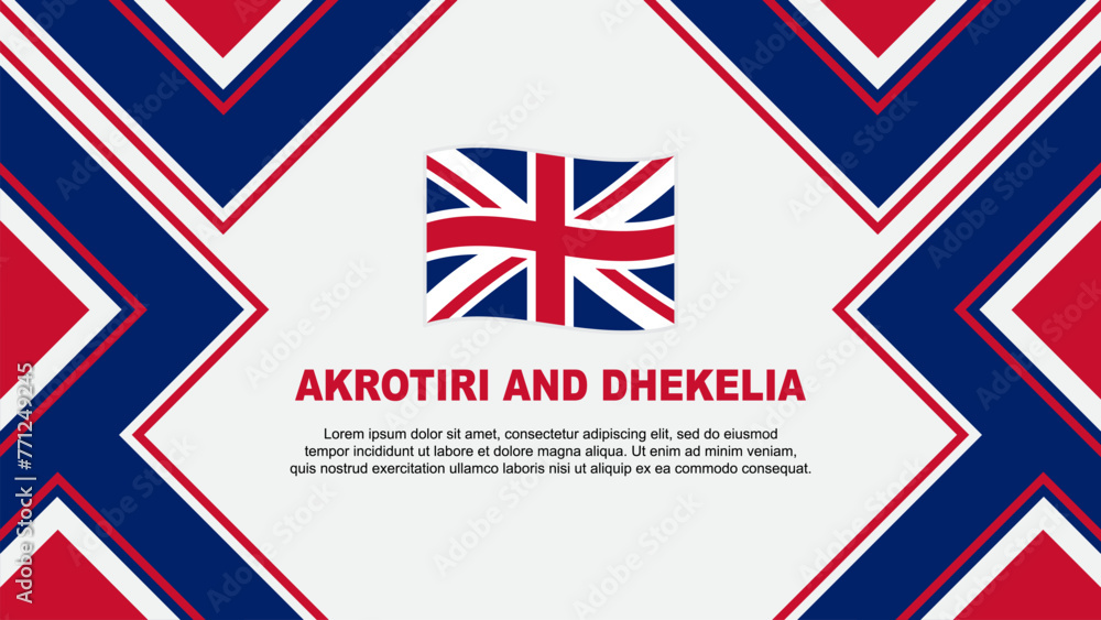 Akrotiri And Dhekelia Flag Abstract Background Design Template ...