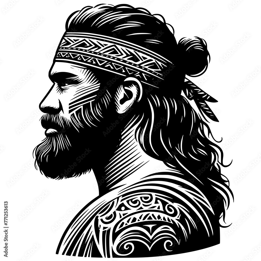 Vetor do Stock: Native Samoan Warrior , Samoan Svg, Tongan Svg, Native ...