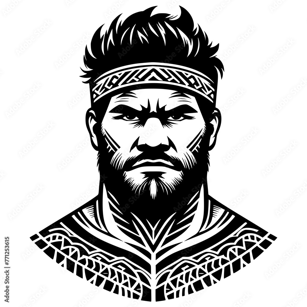 Vetor de Native Samoan Warrior , Samoan Svg, Tongan Svg, Native Warrior ...