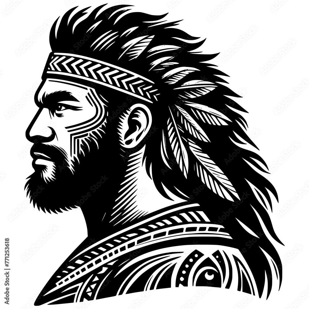 Vektorová grafika „Native Samoan Warrior , Samoan Svg, Tongan Svg ...