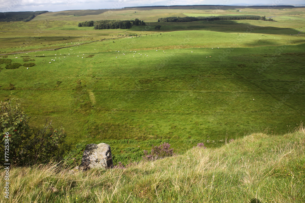 Along the Hadrian's wall between Twice Brewed and Chollerford ...