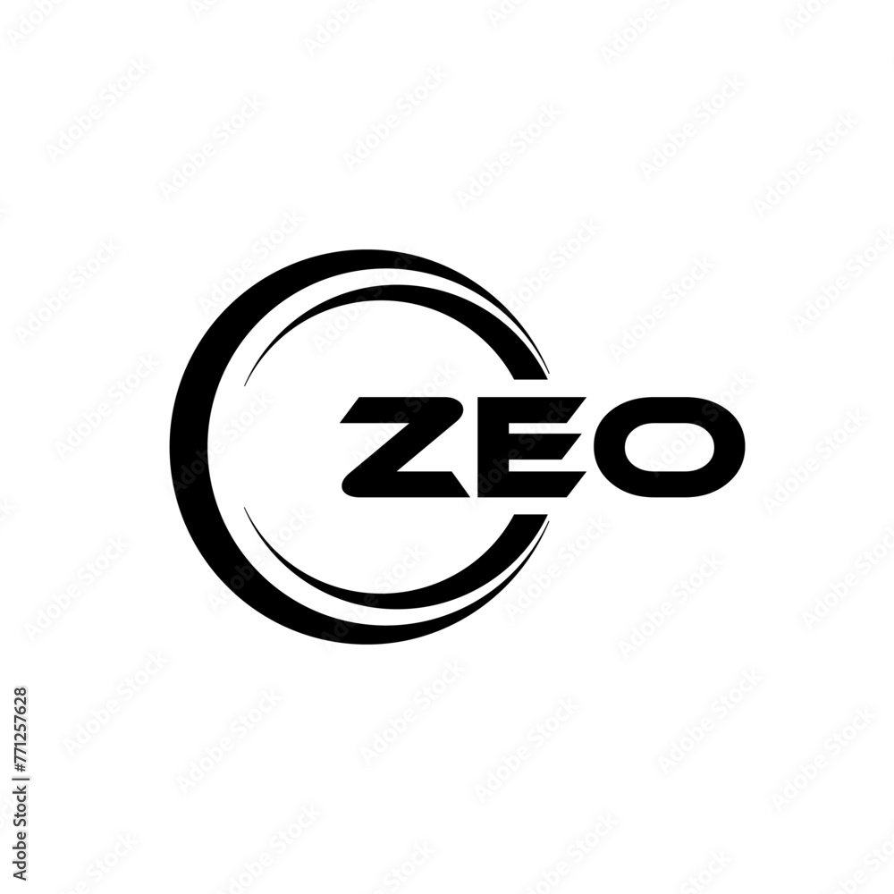 ZEO letter logo design with white background in illustrator, cube logo ...