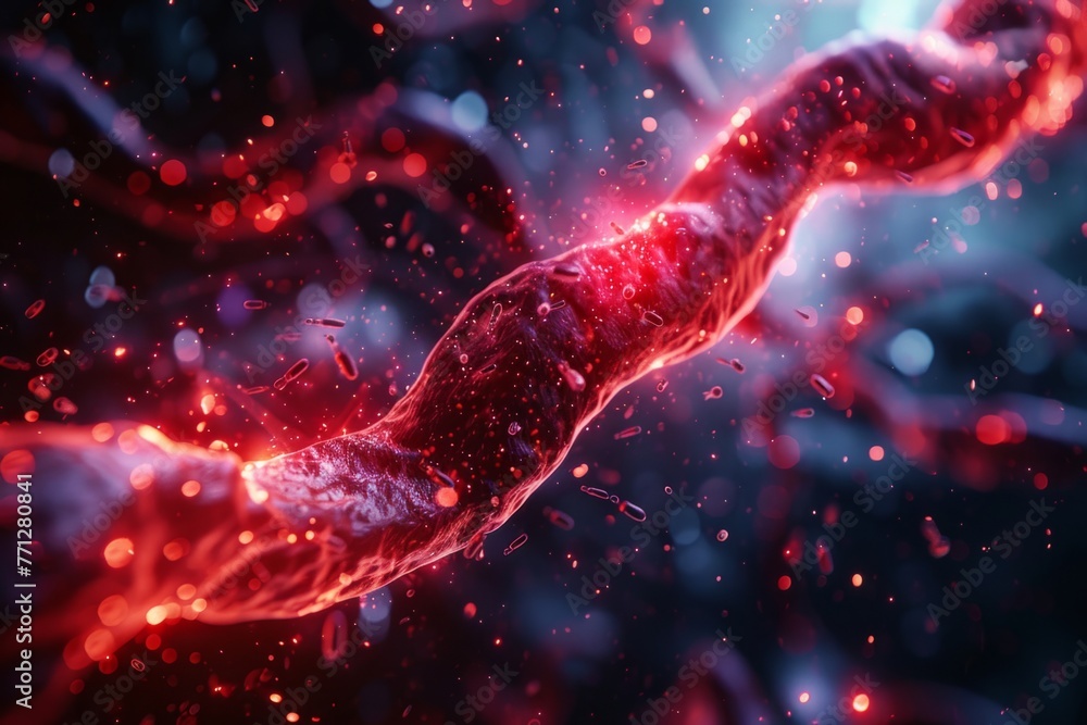 Envision a microscopic examination of drug delivery systems navigating ...