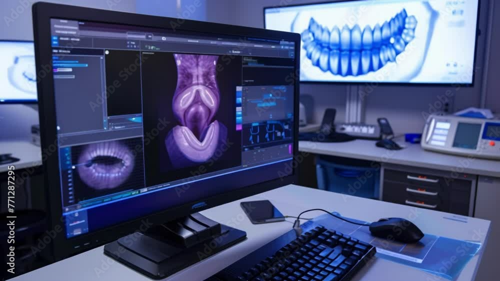 A specialized swallowing workstation equipped with digital fluoroscopy ...