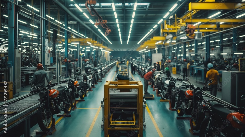 Efficient Motorcycle Production: Workers and Robots in Motorcycle ...