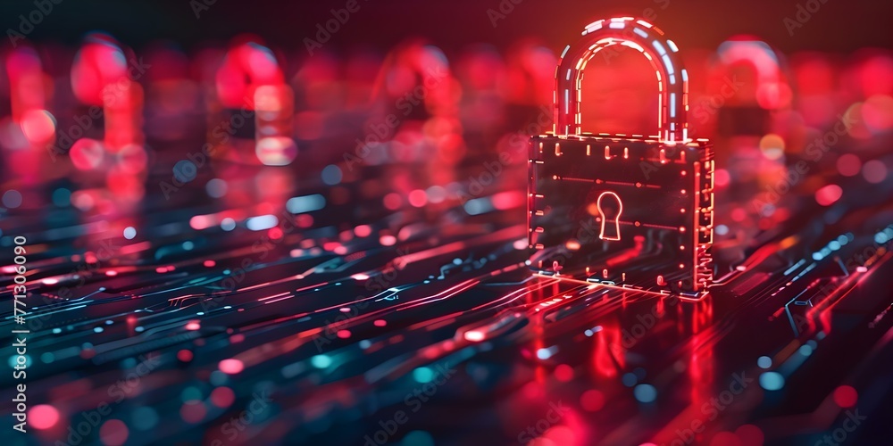 Digital interface illustrating Zero Trust network security model with verification and constant ...