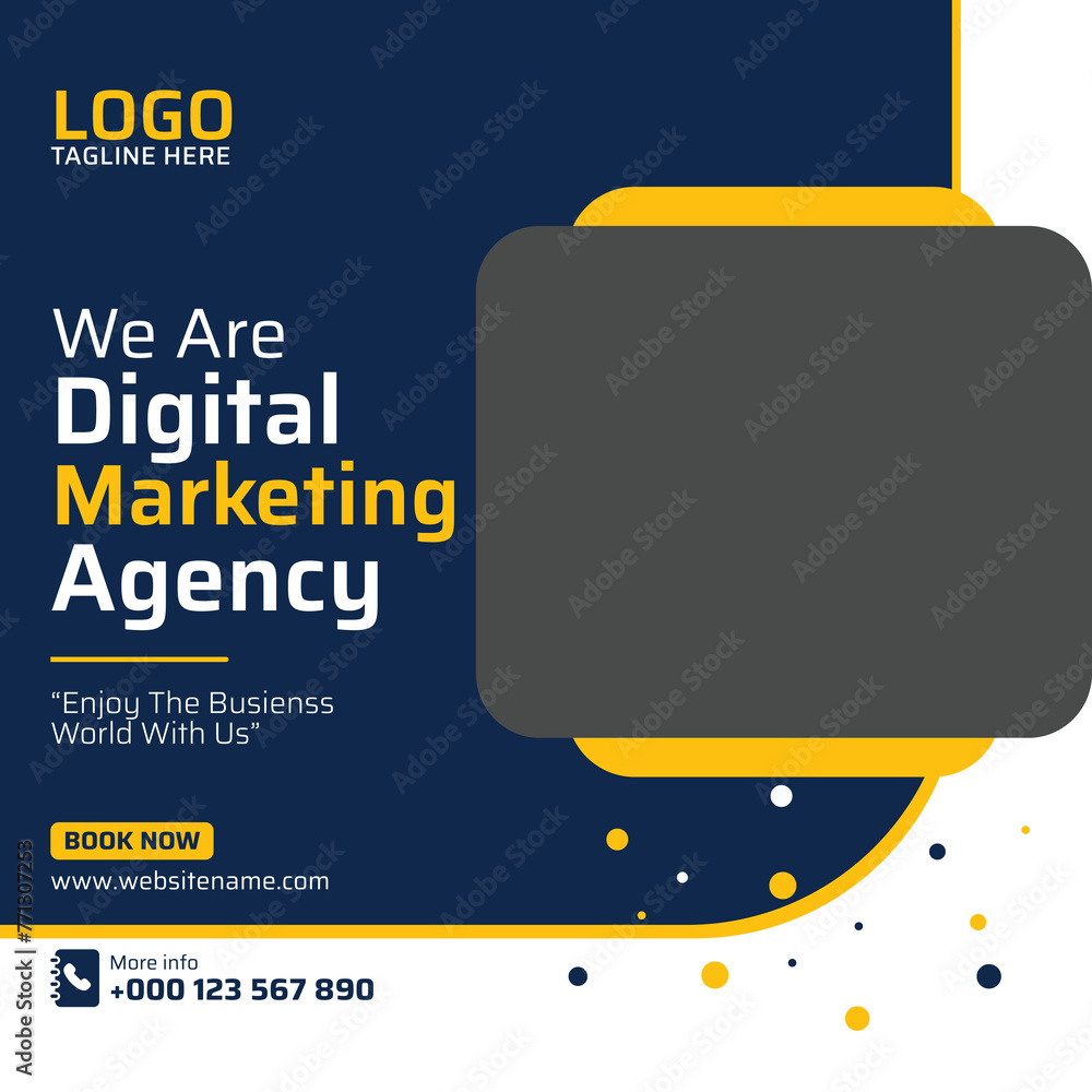 Web banner template for social media updates from businesses and ...