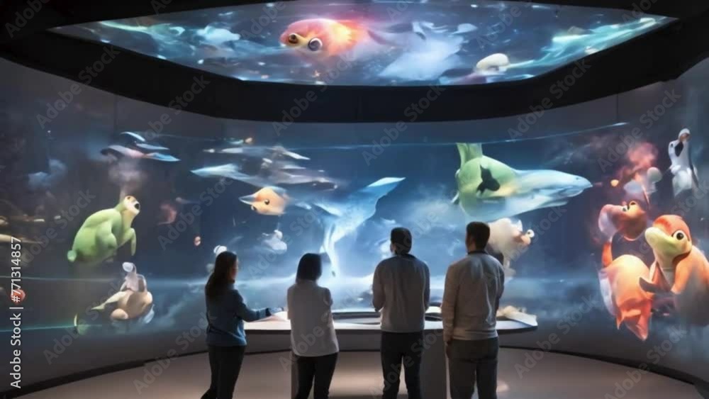 An interactive holographic display presents realistic images in mid-air ...