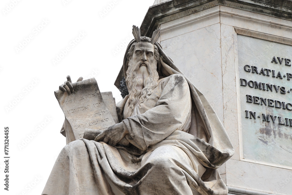 Column of the Immaculate Conception Statue of Moses Detail at Piazza ...