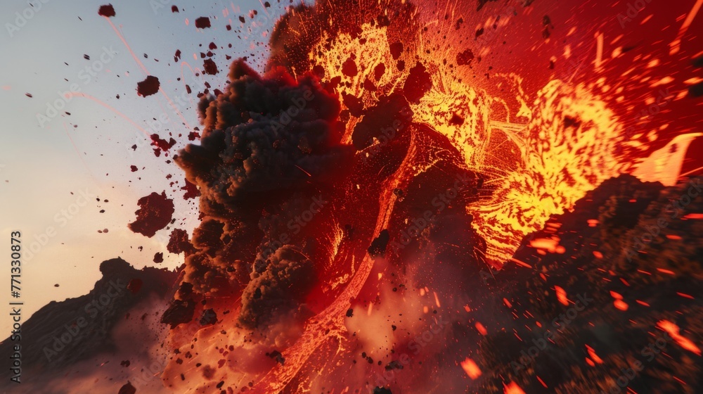 Captured at the heart of an explosive moment, this image shows the raw ...