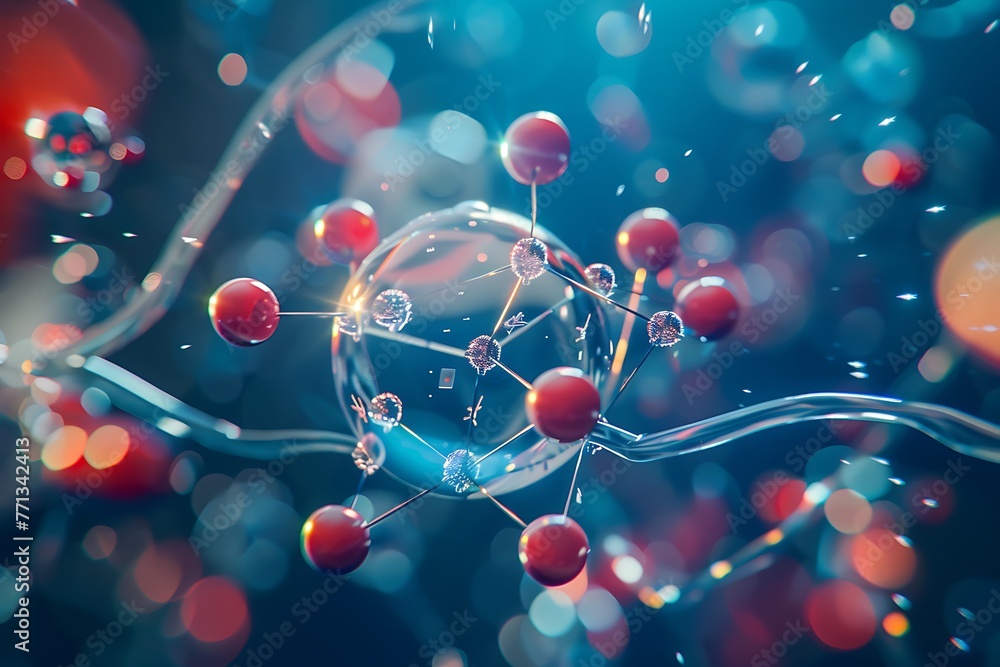: Atomic structure of Hydrogen with a realistic touch Stock Photo ...