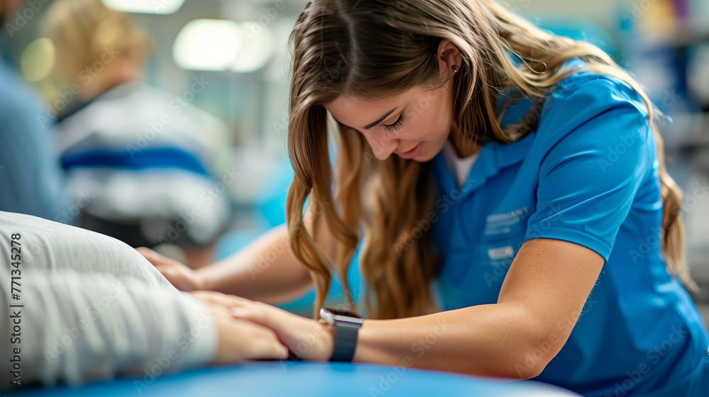 Nurse Checking Patient's Vital Signs in Hospital. Caring nurse ...