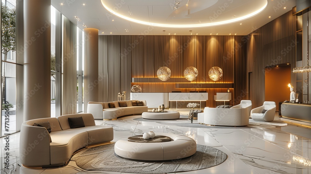 Lobby area, waiting area, contemporary style with luxury, bass ...