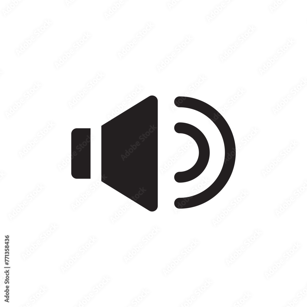Mute vector icon. Sound off flat sign design. No sound symbol pictogram ...