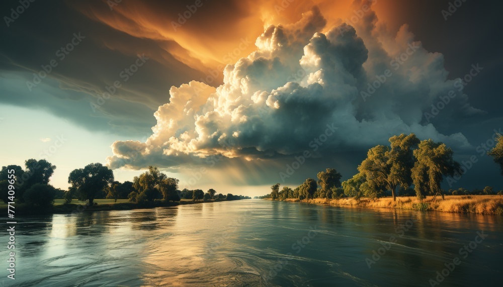 a visual representation that captures the overwhelming might and ...