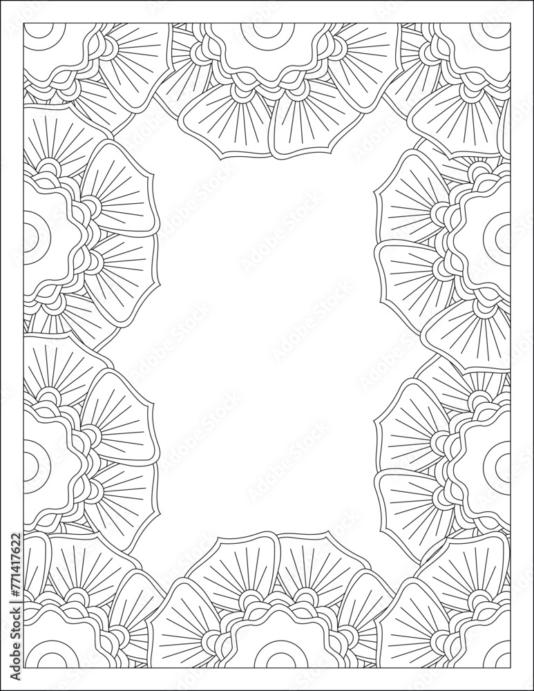 Vetor de Beautiful Zentangle Doodle Floral Borders set for print on ...