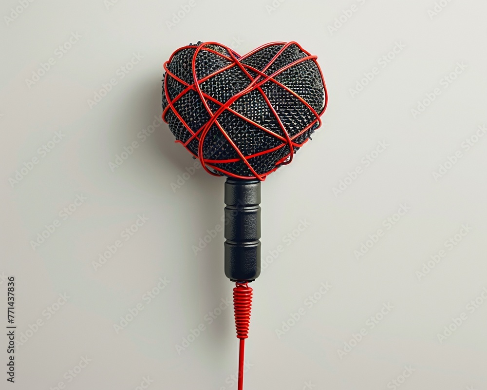 Karaoke love is in the air with this unique microphone icon, where the ...