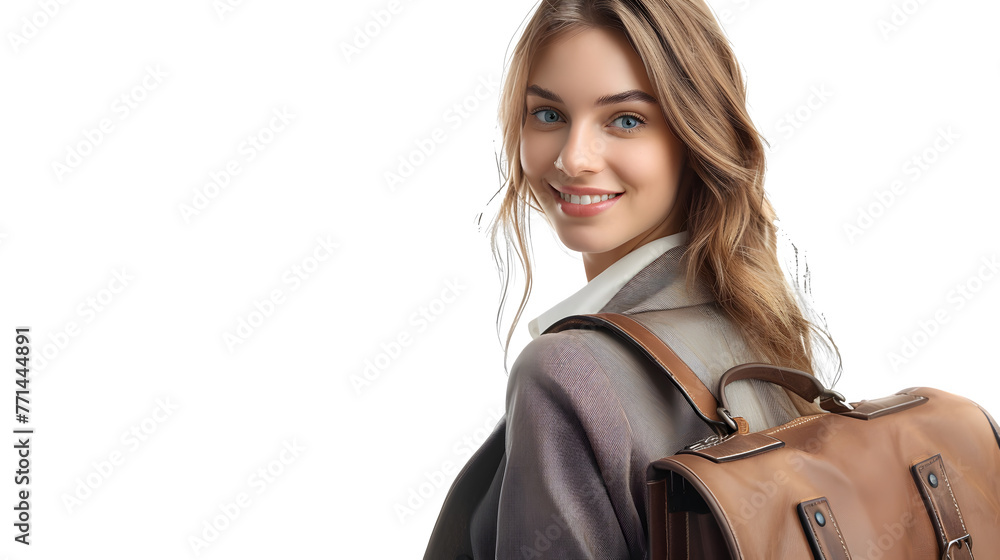 Bold female accountant isolated on a transparent background, PNG, Ai ...