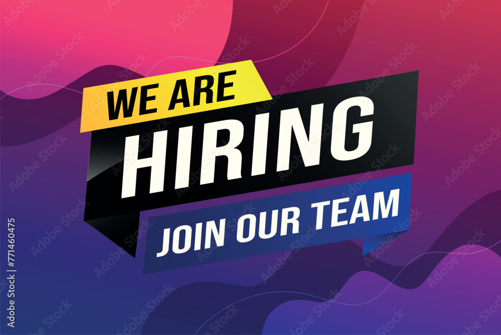 we are hiring join our team poster banner graphic design icon logo sign ...