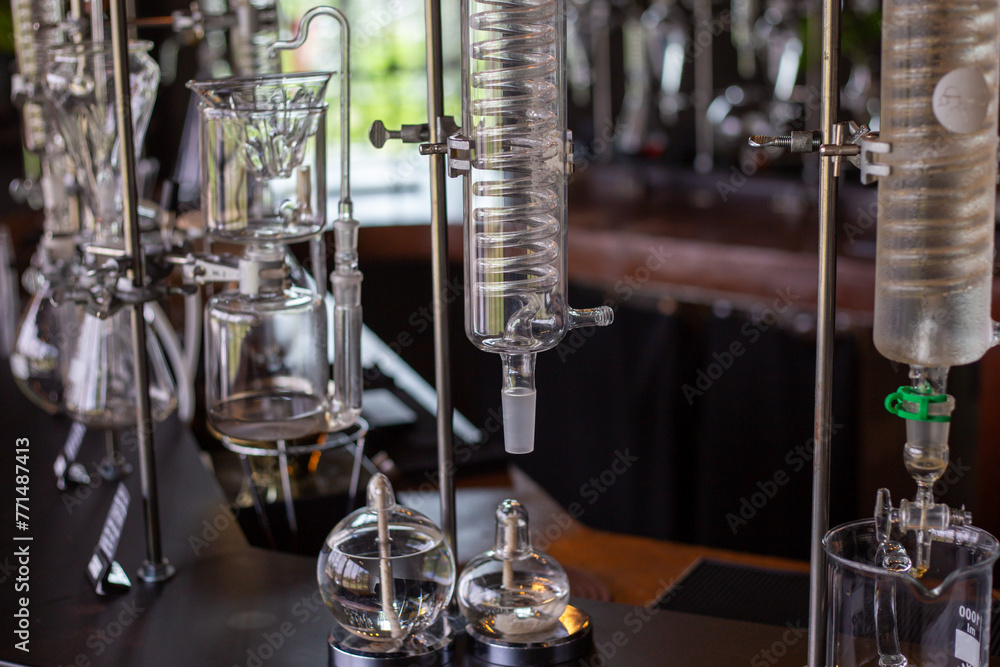 Selective focus glass tubes for coffee shop distillation equipment ...