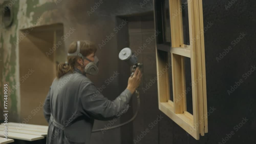 Handcrafted Window Frame Coloring Process By Professional Artisan ...