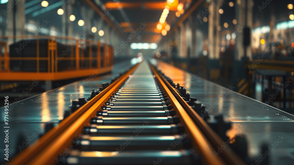 production belt in the factory , manufacturing work shop Stock ...