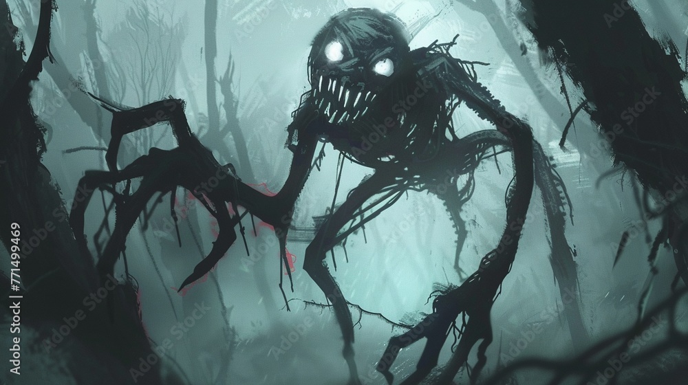 Cursed Painting Aberration A figure depicted in the painting with ...