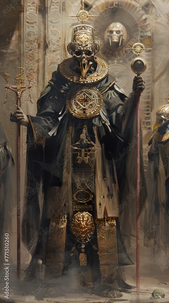 Ancient God Summoners Cultists clad in ceremonial robes adorned with ...